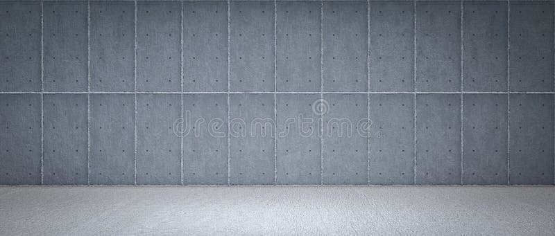 Empty Concrete Room with Grey Floor and Wall Creating a Modern and ...