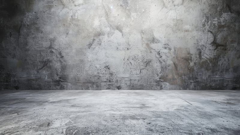Empty Concrete Room, Grunge Texture, Industrial Background Stock ...