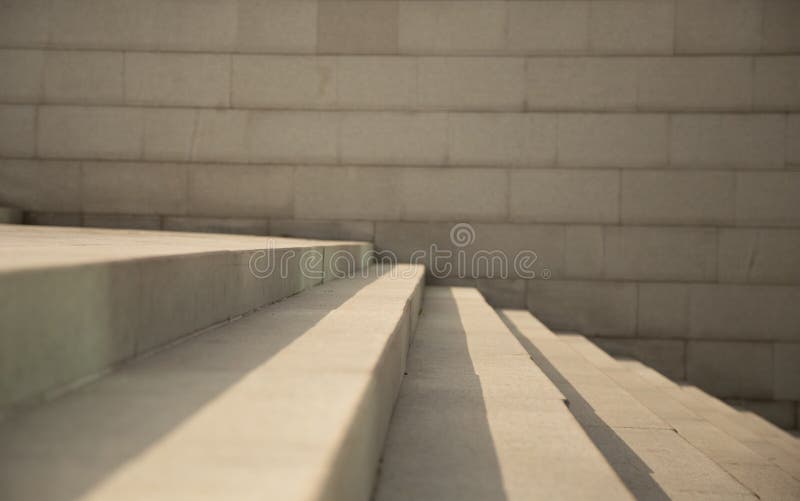Empty Concrete Steps of City Stairs Side View Stock Photo - Image of ...