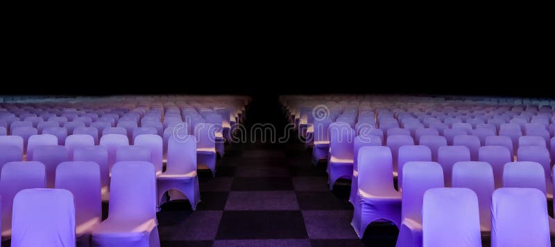 Empty Conference Center with a Lot of Empty Chairs Stock Image - Image ...