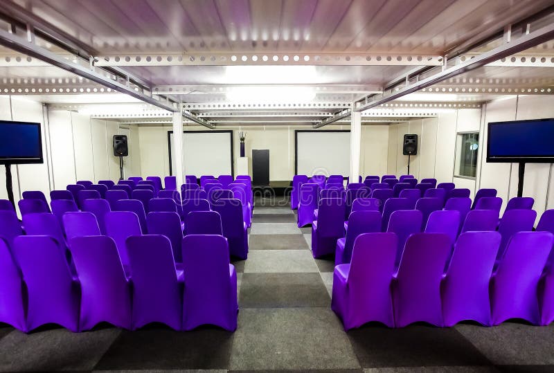 Empty Conference Hall with a Lot of Chairs Stock Photo - Image of empty ...