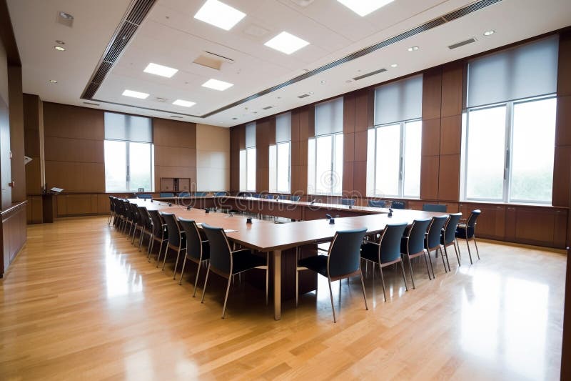 Empty Conference Room with Chairs, AI Generative Stock Illustration ...