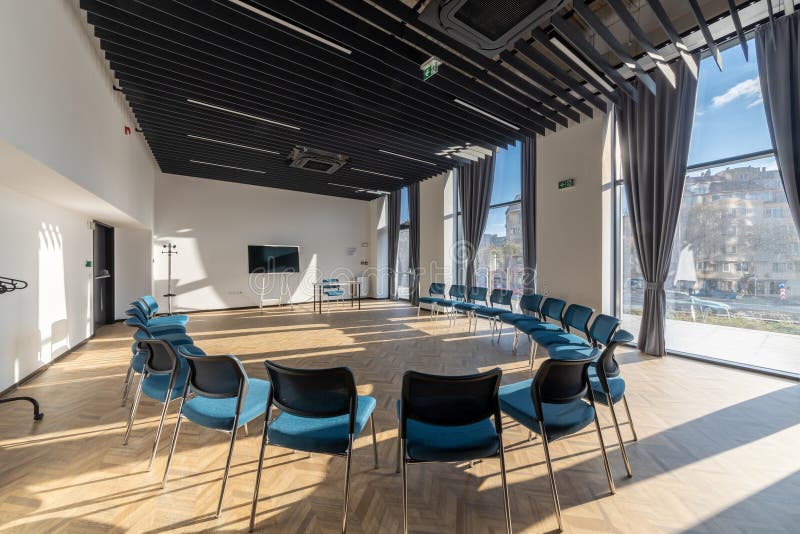 Empty Conference Room. Interior of Modern Conference Hall Stock Photo ...