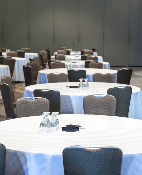 Empty Conference Room with Tables Stock Image - Image of conference ...