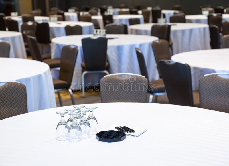 Empty Conference Room with Tables Stock Image - Image of clear, shot ...