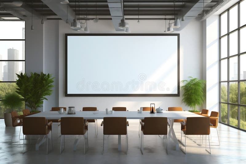 Empty Conference Space Ideal for Presentations. Generative AI Stock ...