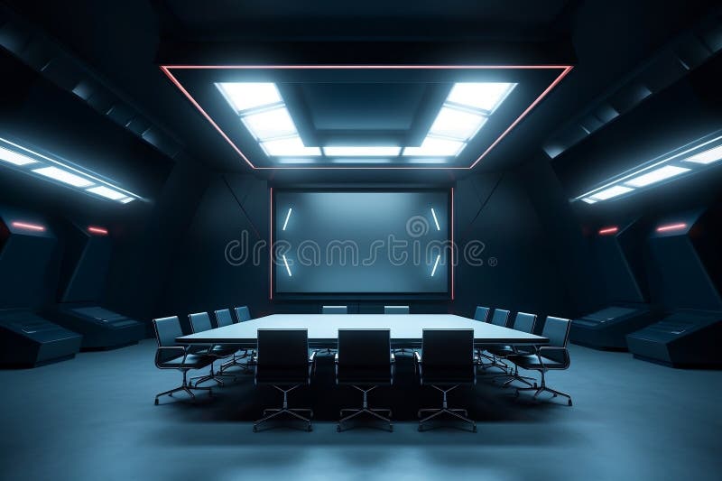 Empty Conference Space Ideal for Presentations. Generative AI Stock ...
