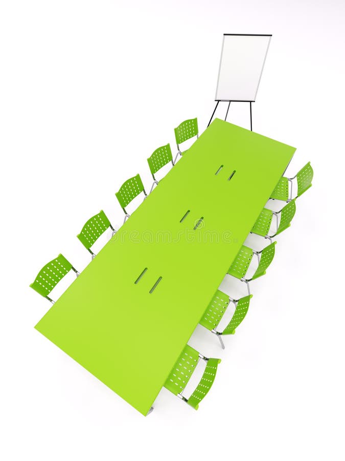 Empty Conference Table with Flip Chart Stock Photo - Image of empty ...