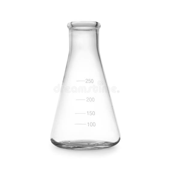 Empty Conical Flask on Background. Laboratory Glassware Stock Image ...
