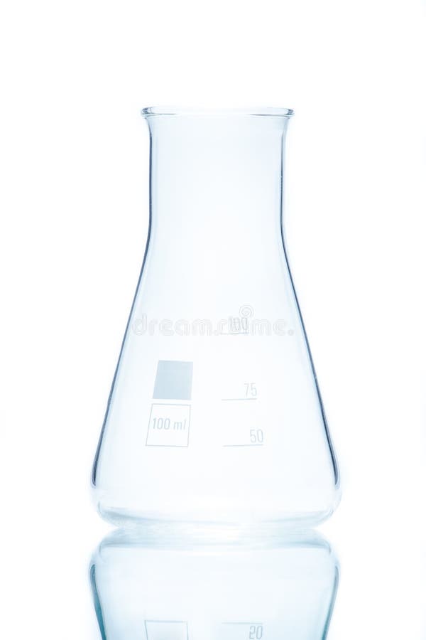 Empty Conical Temperature Resistant Flask Stock Photo - Image of bottle ...