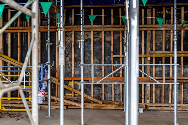 Empty Construction Site of Building Stock Photo - Image of equipment ...
