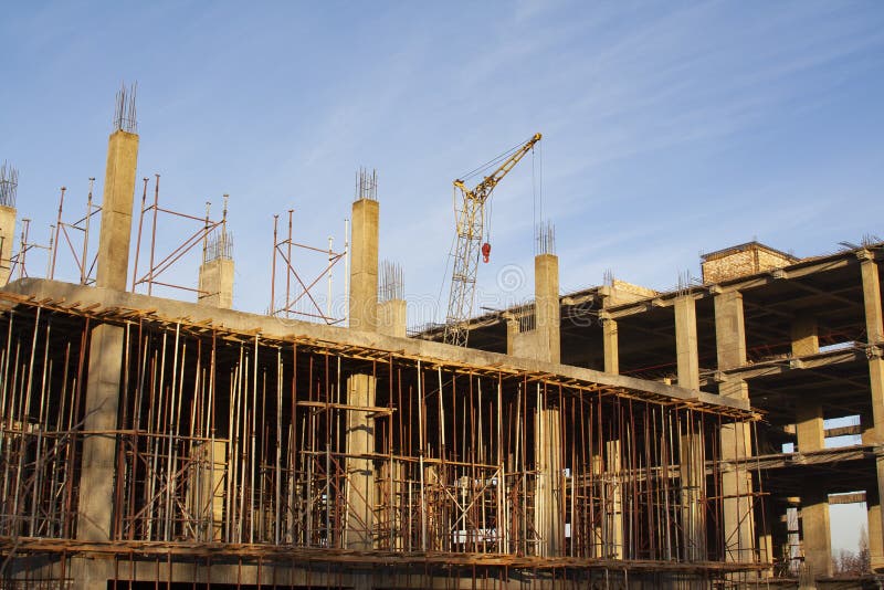 Incomplete building stock photo. Image of construct, cement - 21446464