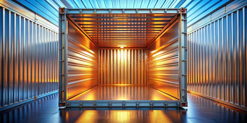 Empty Container Digital Art a WormsEye Perspective on Safety and Design ...