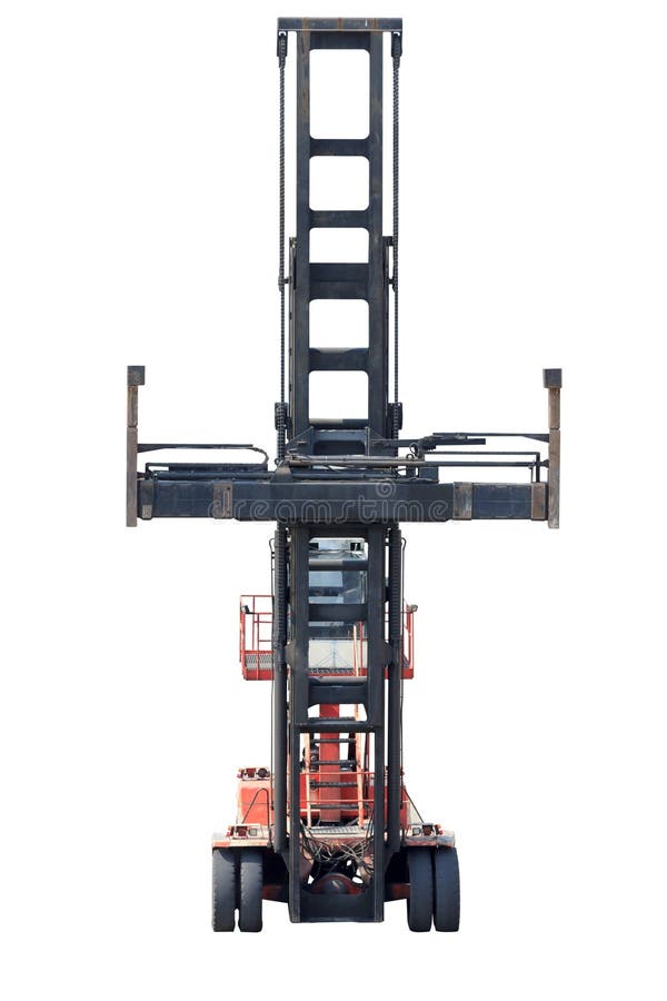 Empty Container Handlers Isolated on a White Background with Clipping ...