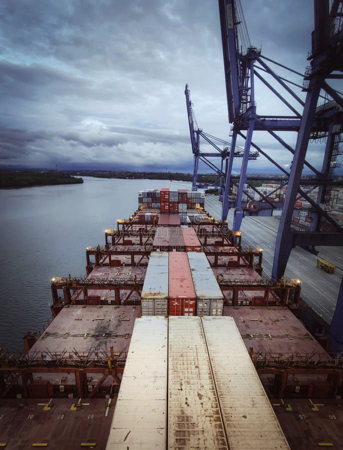 Empty Container Ship Maipo Moving by Sea. Nakhodka Bay. East (Japan ...