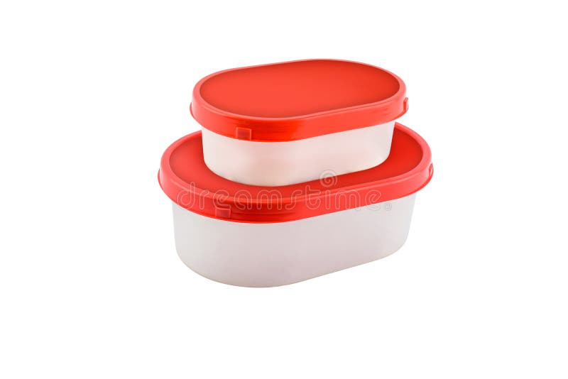 Empty Containers For Food Isolated On White Background Stock Photo ...