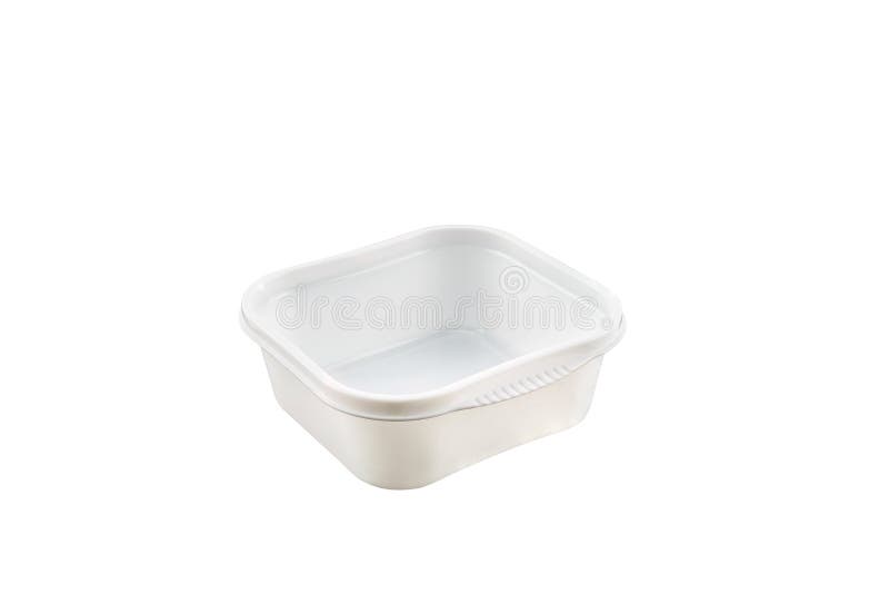 Empty Containers for Food Isolated on White Background Stock Image ...