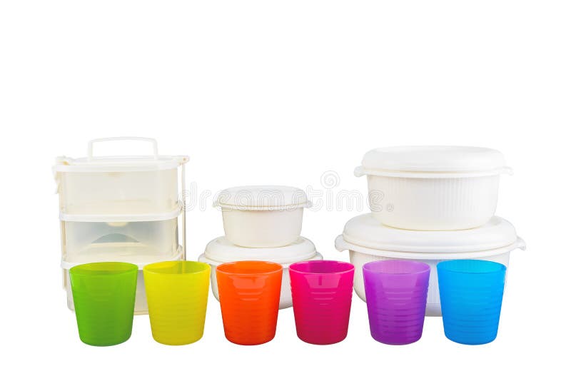 Empty Containers for Food Isolated on White Background Stock Photo ...