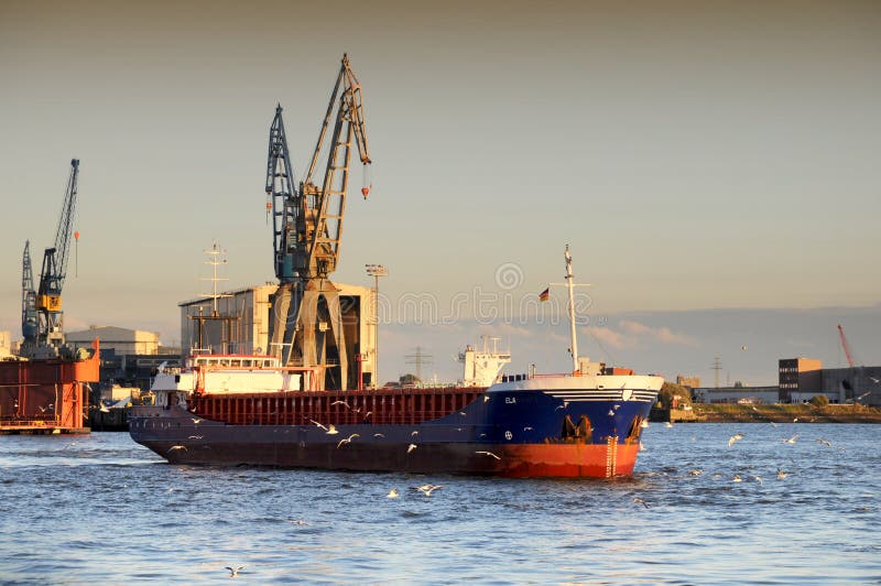 Empty Containership in Port Editorial Stock Image - Image of crane ...