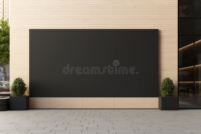 Empty Contemporary Store Wall for Logo Stock Illustration ...