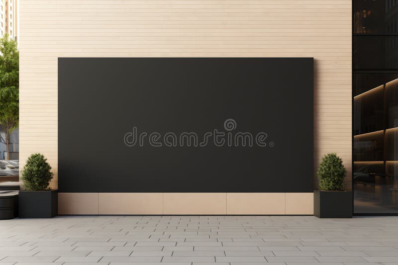 Empty Contemporary Store Wall for Logo Stock Illustration ...