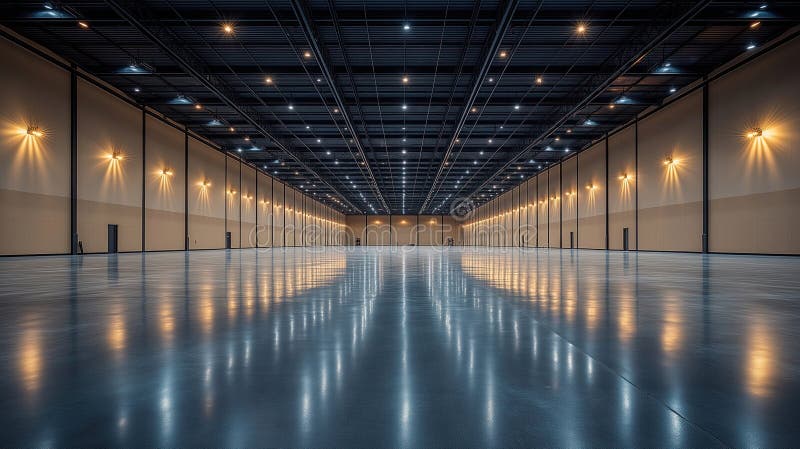 Empty Convention Hall Interior with Modern Design. Large Space Suitable ...