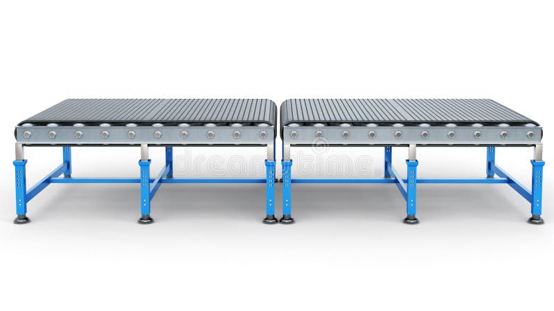 Empty Conveyor Belt Isolated on White Background, Stock Illustration ...
