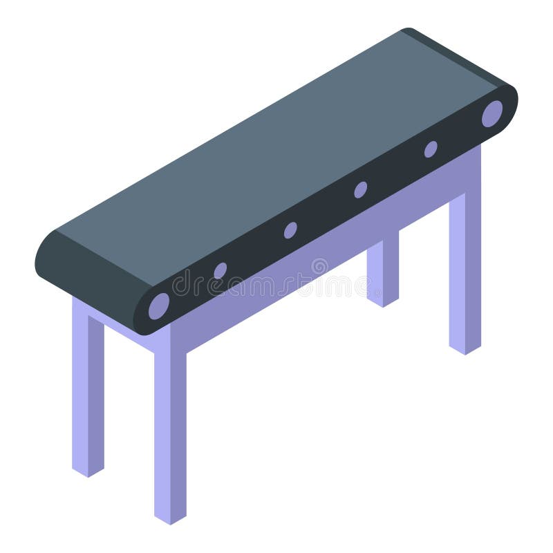 Empty Conveyor Belt Running in Factory for Production Line Stock Vector ...