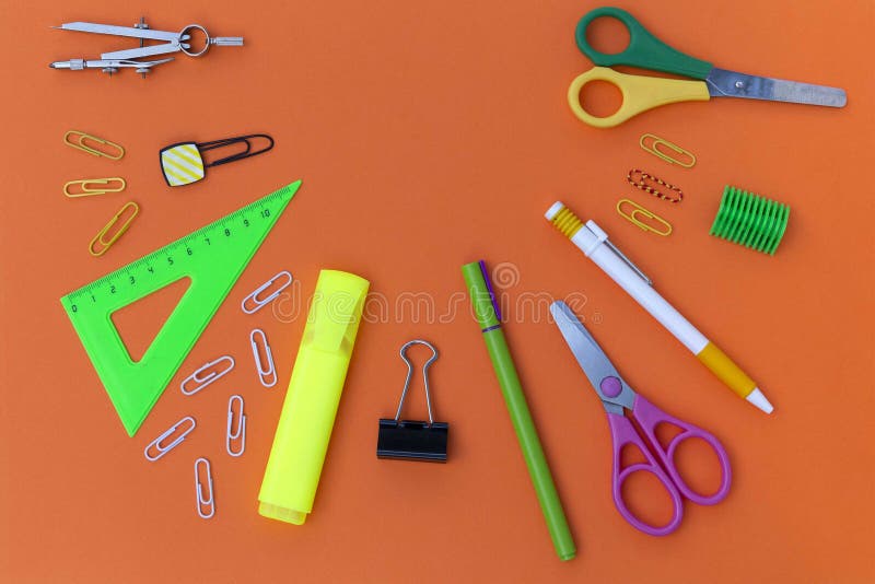 Pencils and a Ruler Lie on an Electric Circuit. Stock Image - Image of ...