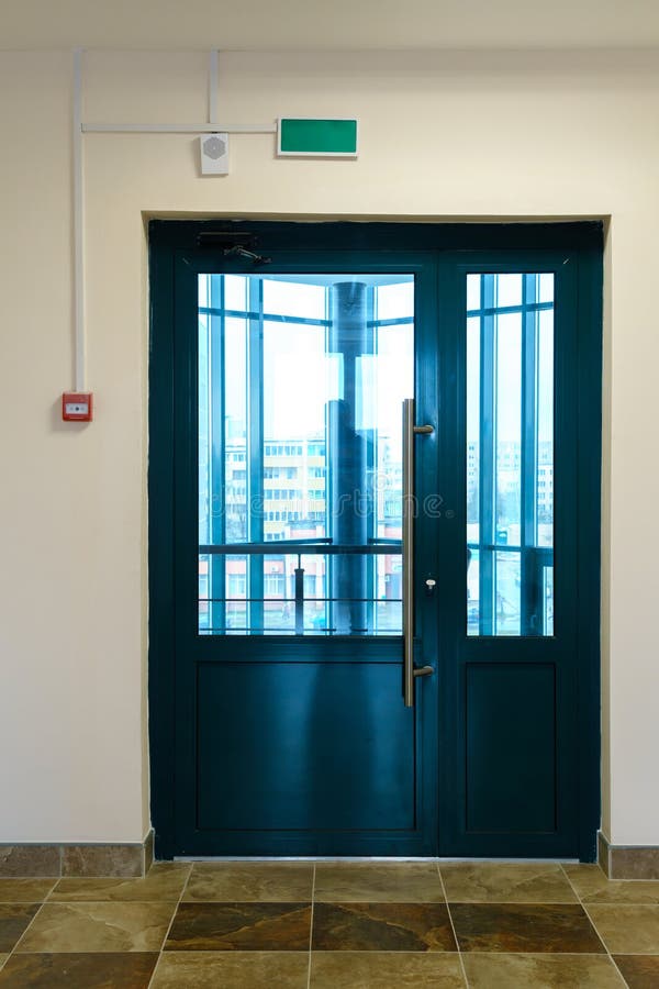 An Empty Corridor in an Office Building. Closed Doors To the Office and ...