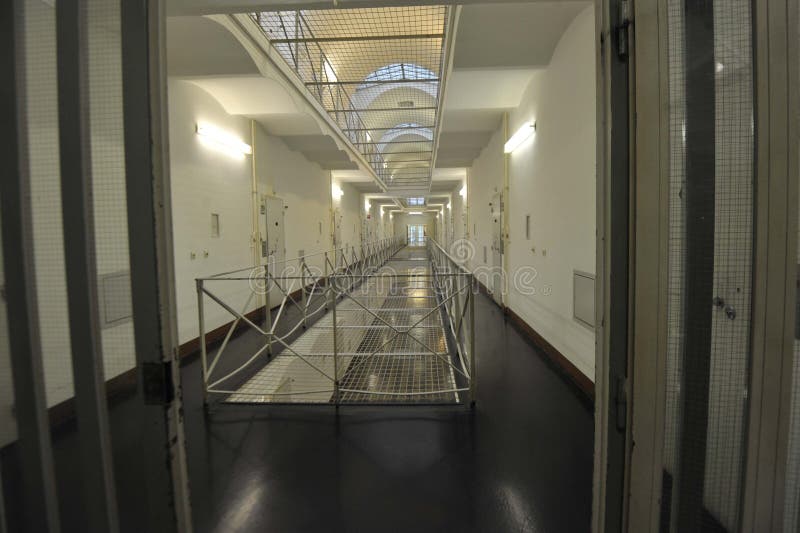 The Empty Corridor of a Prison Stock Image - Image of detention, center ...