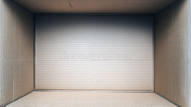 Empty Corrugated Cardboard Box Open Flaps Brown Texture Stock Photos ...