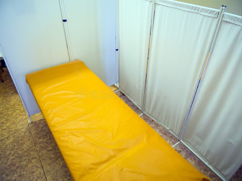 Empty Couch for Patient in Medical Office Stock Image - Image of ...