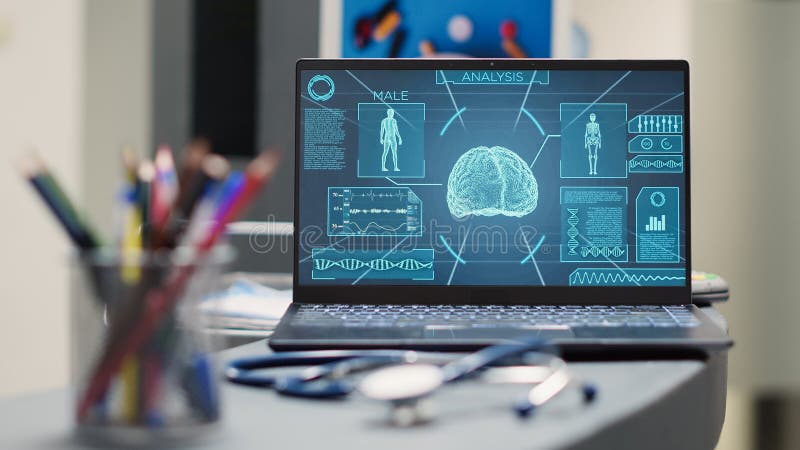 Empty Counter with Greenscreen Display Stock Image - Image of ...