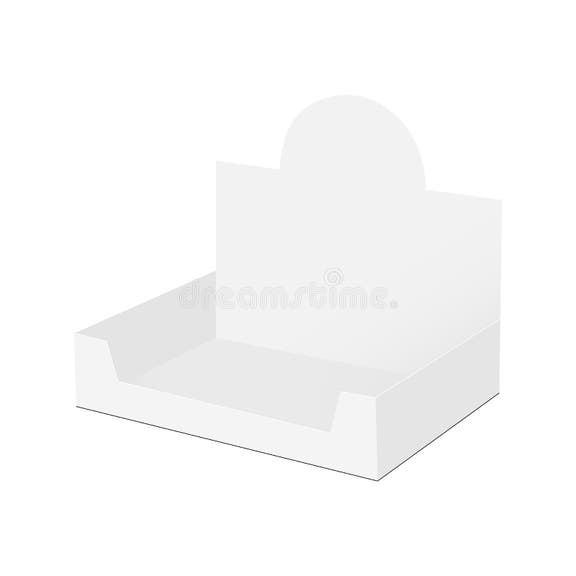 Empty Counter Top Display Box Mock Up - Side View Stock Vector ...
