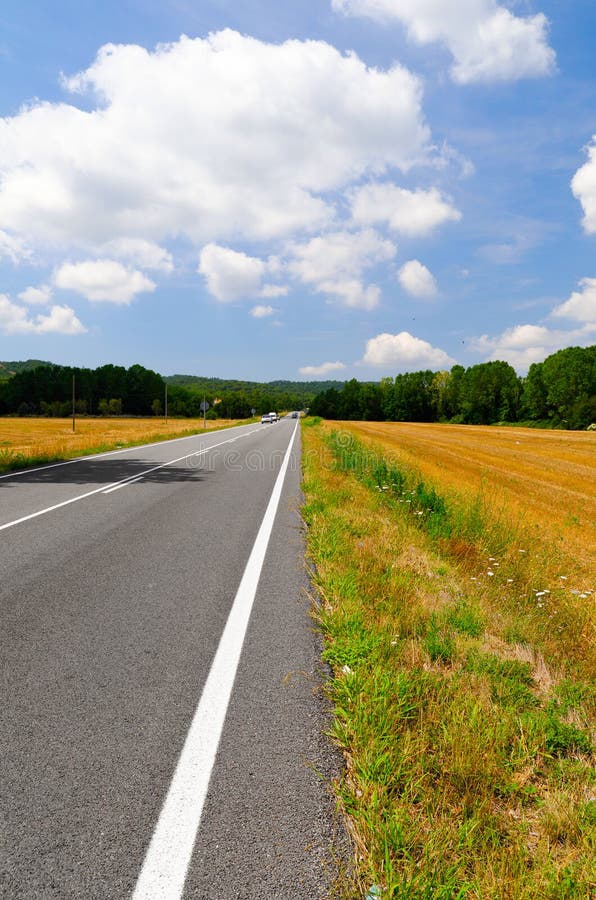 Empty country road stock image. Image of europe, line - 22875059