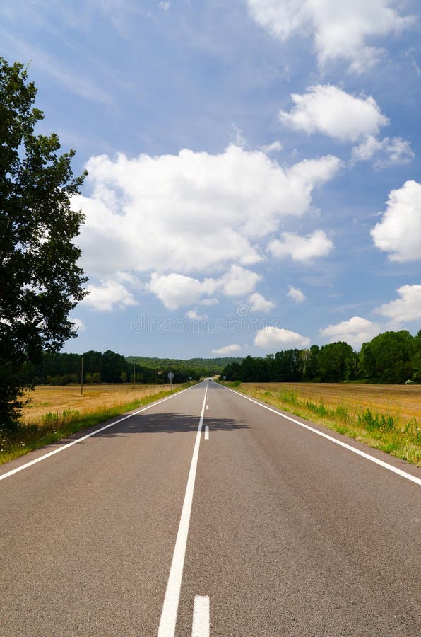 Empty country road stock image. Image of line, road, copy - 22875177