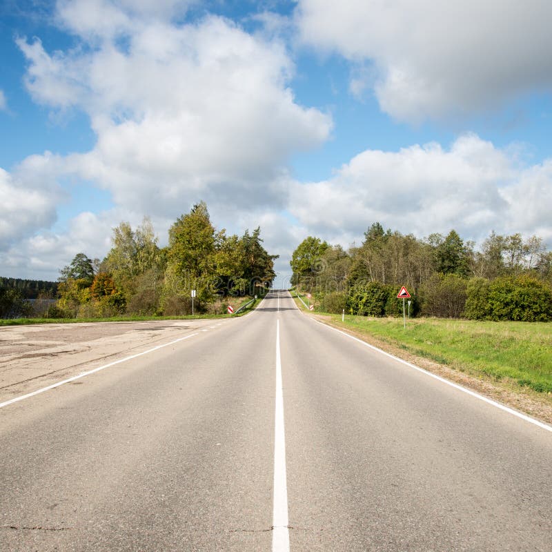 Empty country road stock photo. Image of curve, dividing - 37869862