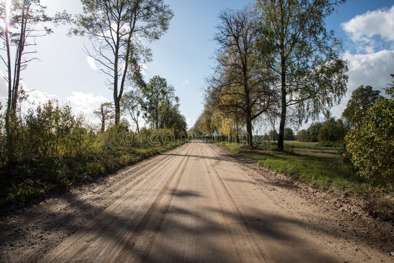 Empty country road stock image. Image of season, natural - 45091809