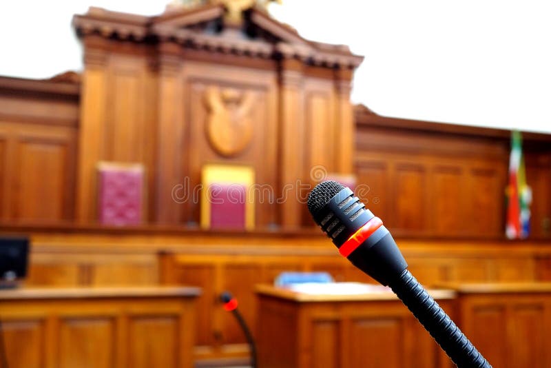 Empty courtroom stock photo. Image of lawyer, system, interior - 1800552