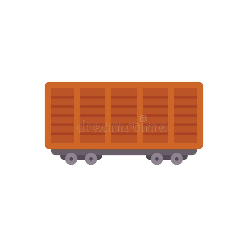 Empty Covered Freight Wagon Standing on Rails for Transportation Stock ...