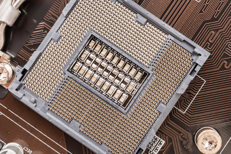 Empty CPU Socket stock photo. Image of computing, macro - 49694172