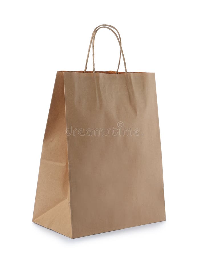Empty Craft Paper Bag. Mockup for Design Stock Image - Image of ...