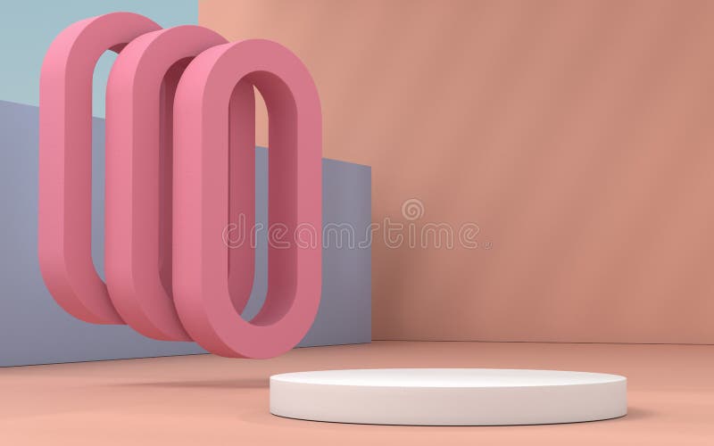 Empty Creative Object Stage, 3d Rendering Stock Illustration ...