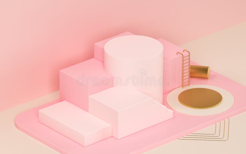 Empty Creative Stage, Object Podium, 3d Rendering Stock Illustration ...