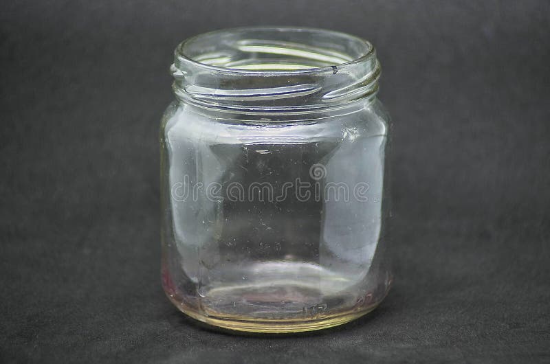 Empty Cristal Pot on Worn Black Background Stock Image - Image of ...
