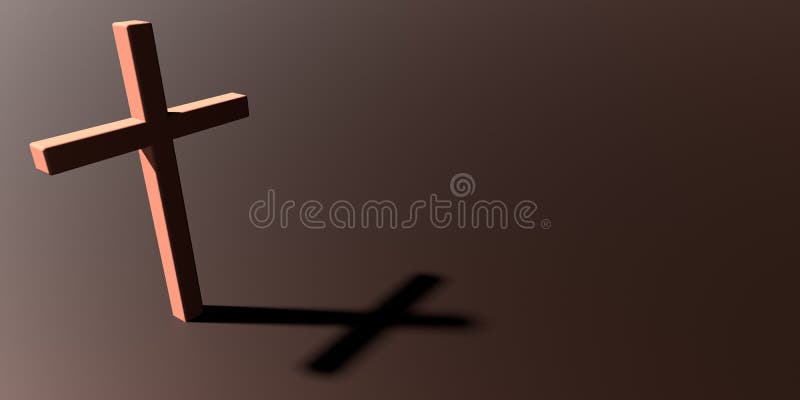 Empty Cross on a Blank Background. Easter Concept Stock Illustration ...