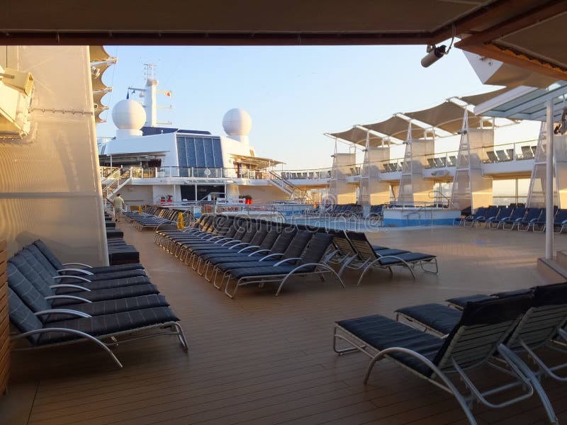 Empty Cruise ship deck stock image. Image of activities - 52208069