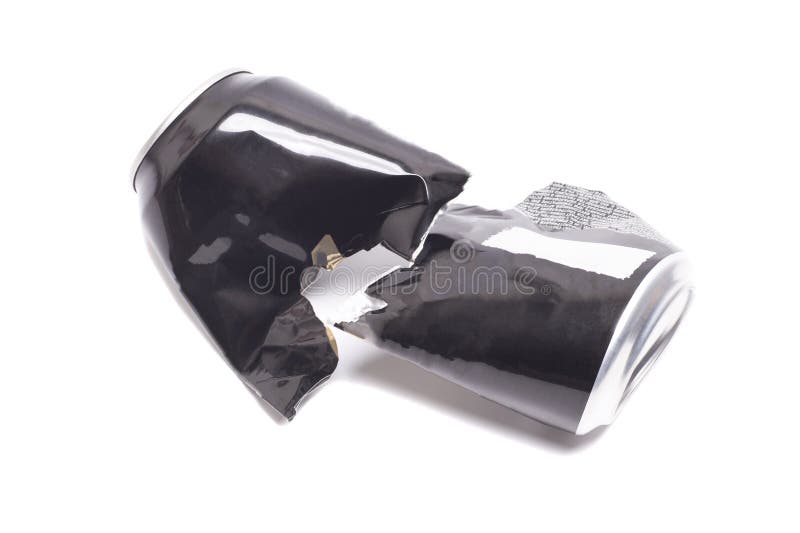 Empty Crumpled Red Can from Energy Drink or Beer Stock Image - Image of ...