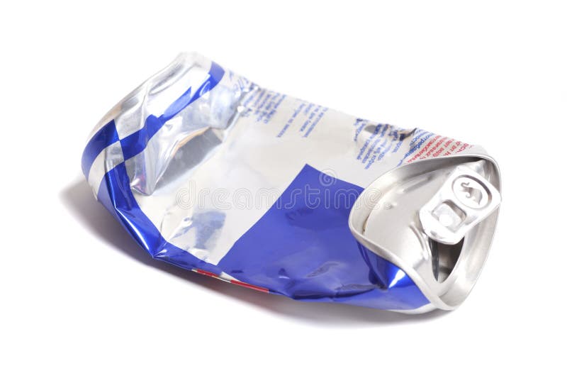 Empty Crumpled Can from Energy Drink or Beer Stock Photo - Image of ...